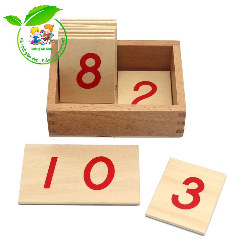 Red number card Box used in combination with number stick set (Printed ...