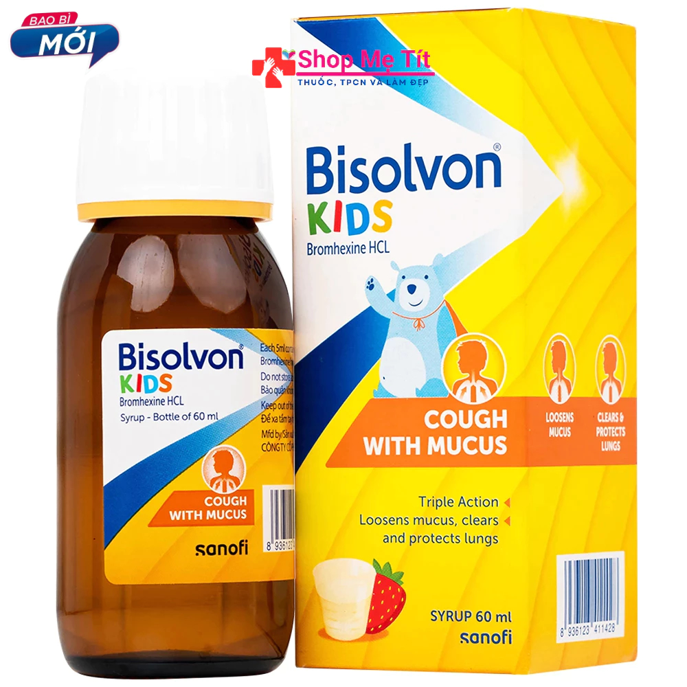 Bisolvon Kids syrup helps thin phlegm for children (60ml) | Shopee ...