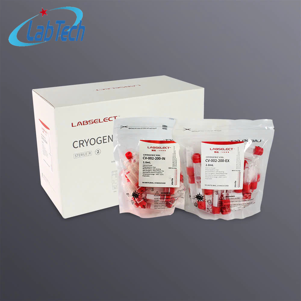 Vial bottle 2.0ml PP plastic, screw cap, -196 C, internal thread and ...