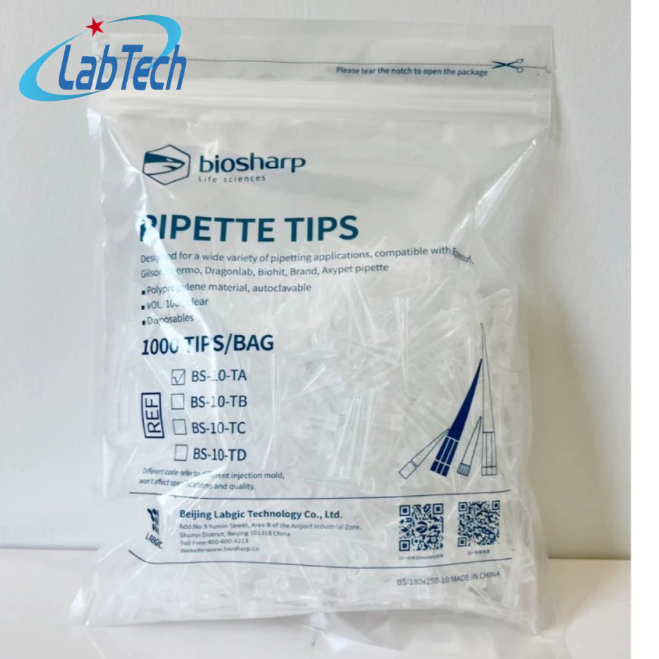 White cone tip/white tip 10μL Pipette tips, 1000 tips/box; code BS-10-T ...