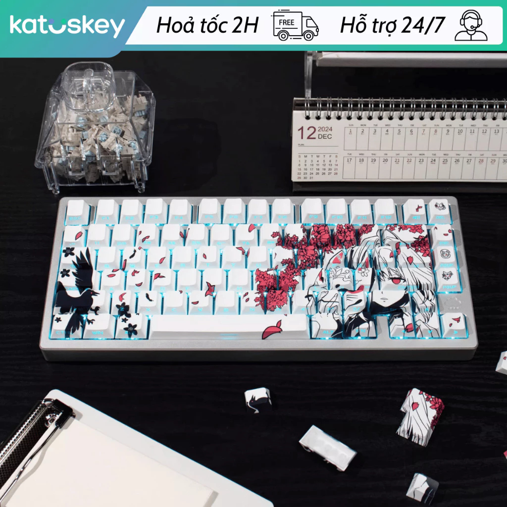 - Keycap CMK Makima Fox Masked – Mysterious Fox Mask, 1.5mm Thick PBT ...