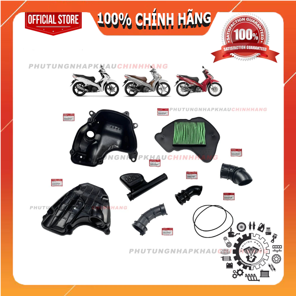 Air filter box set, Future Led Fi exhaust set, Future 125 2018 2019 ...
