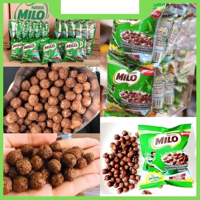 Thai Milo Snacks, Milo Breakfast Cereal, small package 15g | Shopee ...