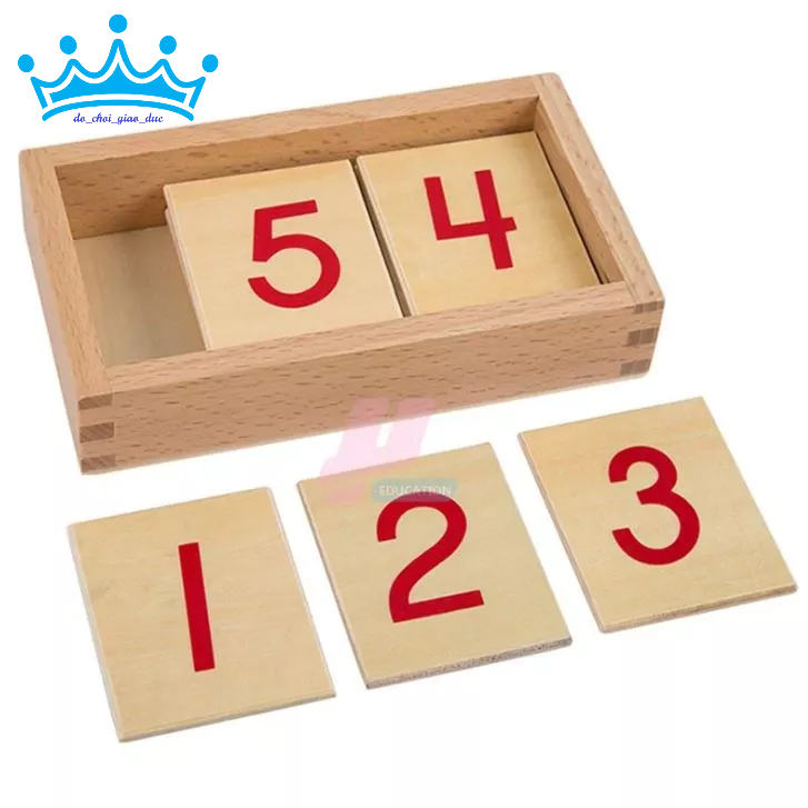 Montessori red number card Box (used in combination with number stick ...