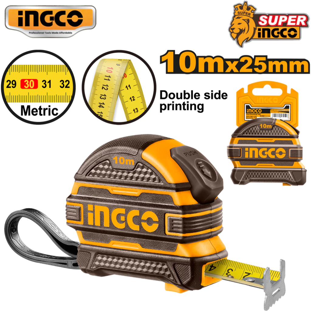 INGCO high quality gold base steel tape measure, all sizes HSMT0803 HSMT08052 HSMT0805 ...