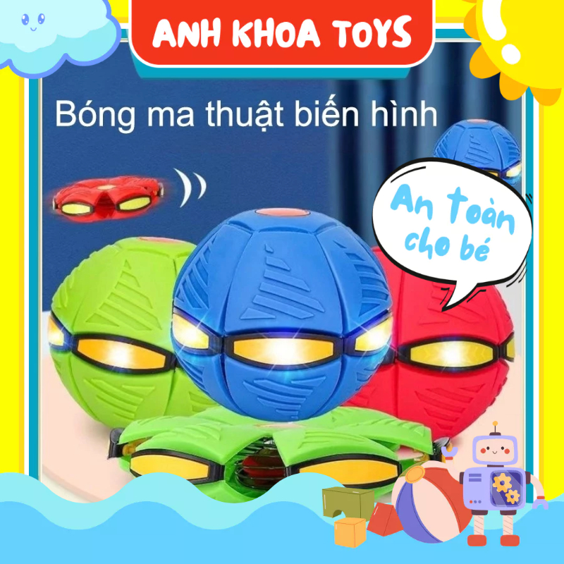 XO Magic Ball Toy Transforming Self-Bouncing Light, Spring-loaded Ufo ...