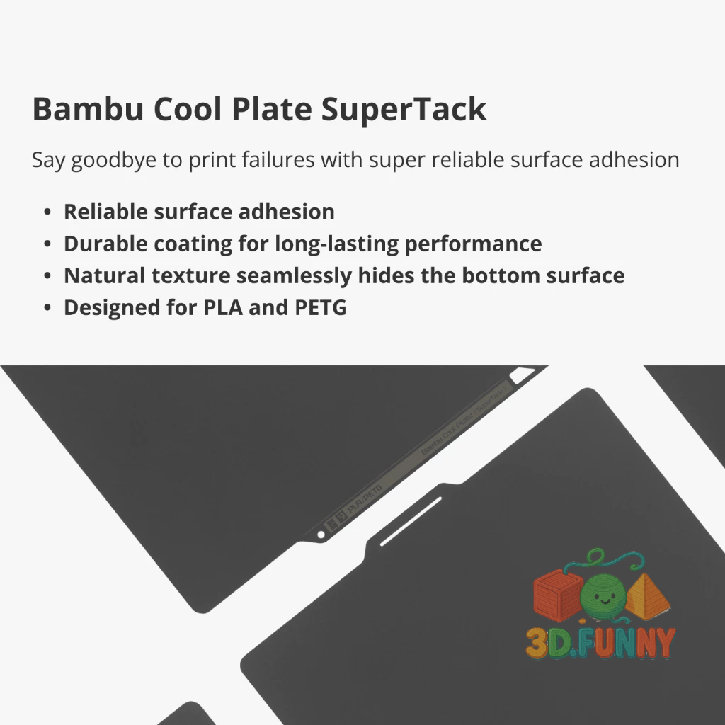 Bambu Lab Genuine Cool Supertack PEI Table Plate - A1/P1/X1/A1mini ...