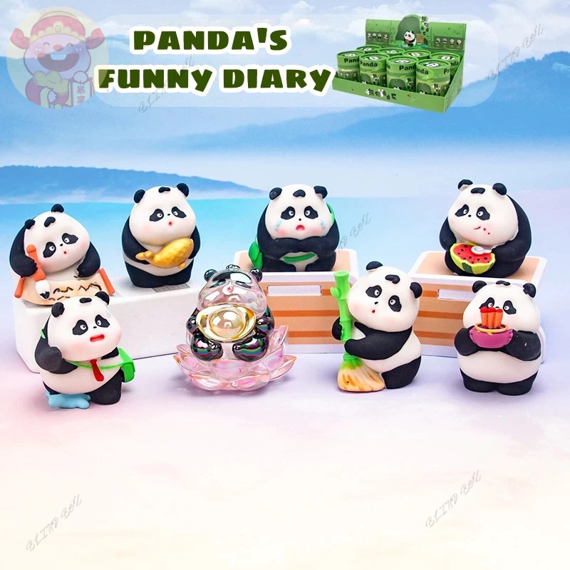 PANDA'S FUNNY DIARY - Collectible Blind box toys, Blind box, cute FUNNY clown panda panda model ...