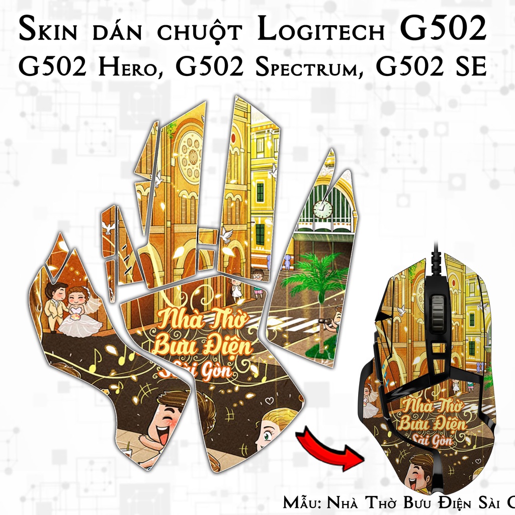 Logitech G502 mouse sticker Skin Chib008 Post Office Church model | 3m ...