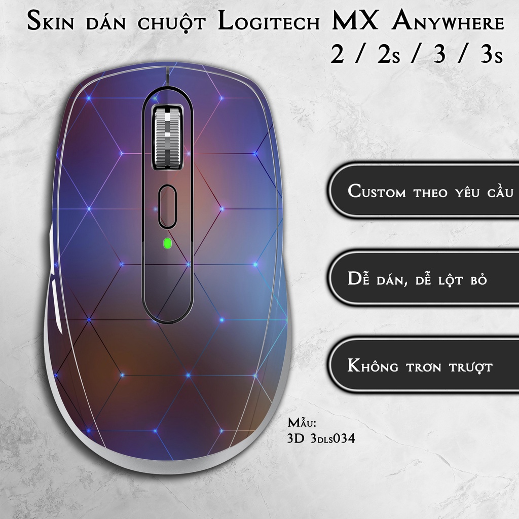 Logitech MX Anywhere 2 / 2s / 3 / 3s mouse Skin 3D model 3dls034 | 3M ...