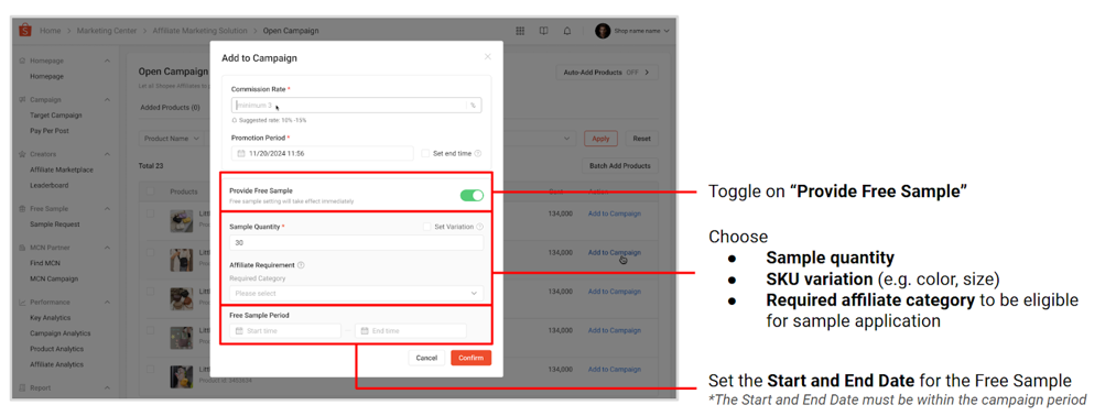 Free Sample Campaign | SG Seller Education [Shopee]