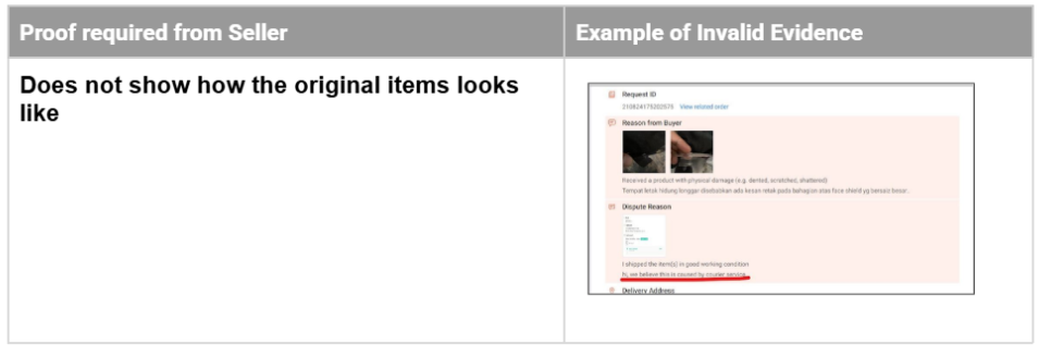 What is valid evidence? | SG Seller Education [Shopee]