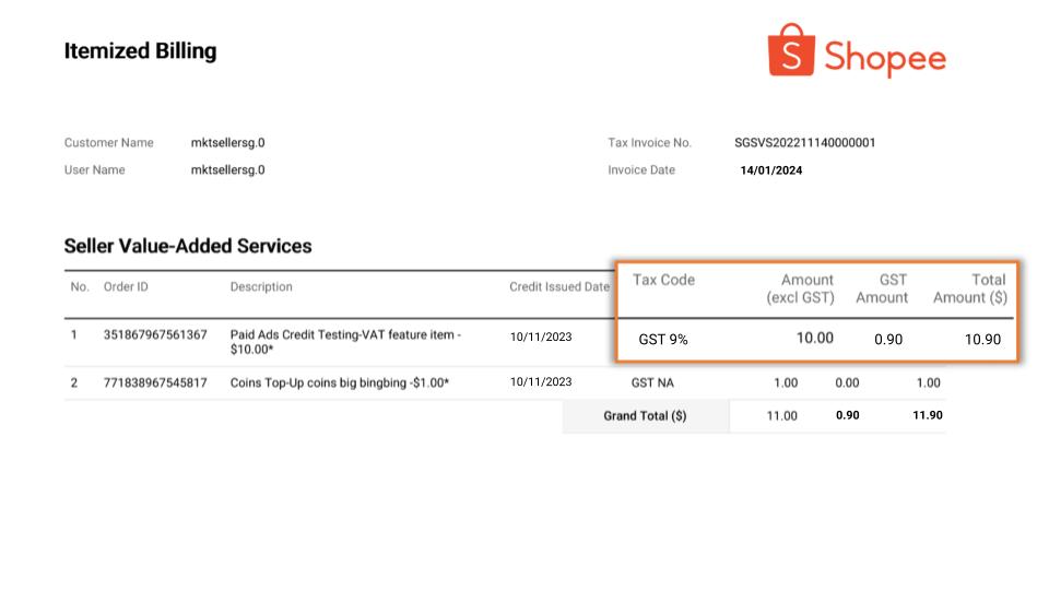 Shopee Ads credits invoice | SG Seller Education [Shopee]