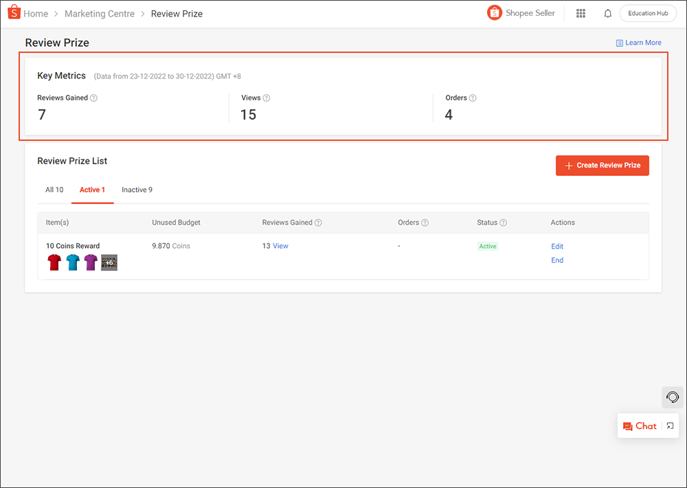 Review Prize | SG Seller Education [Shopee]