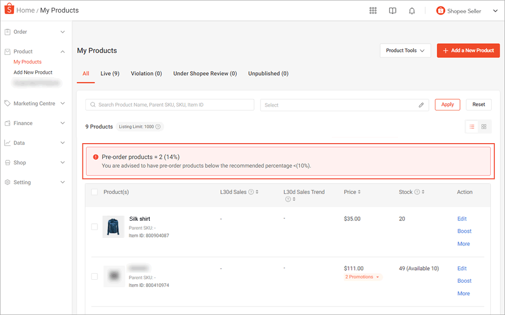 Pre-order listings | Shopee SG Seller Education Hub