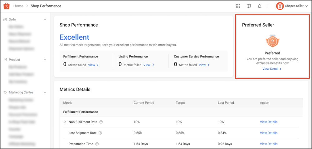 [Update] Account Health and Preferred Seller pages on Seller Centre | Shopee SG Seller Education Hub