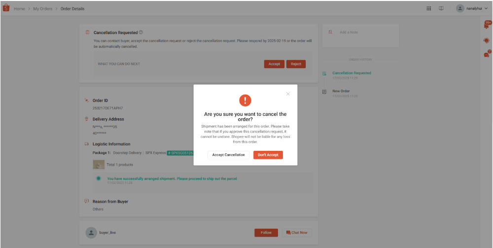 Instant Order Cancellation | SG Seller Education [Shopee]
