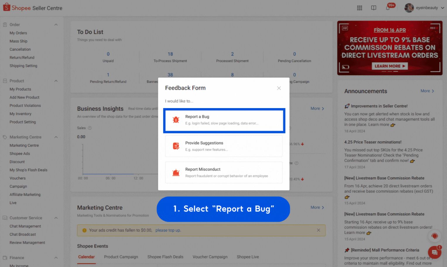 How do I contact Customer Service? | SG Seller [Shopee]