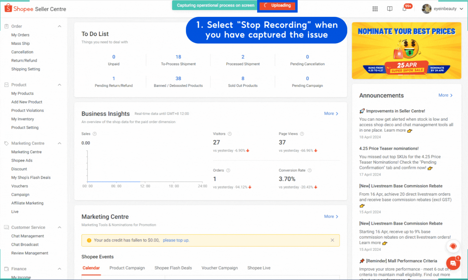 How do I contact Customer Service? | SG Seller [Shopee]