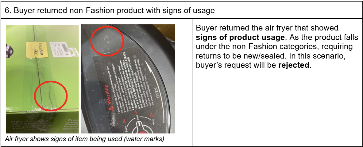 Platform-wide Policy for Return Reason: I want to return item in ...