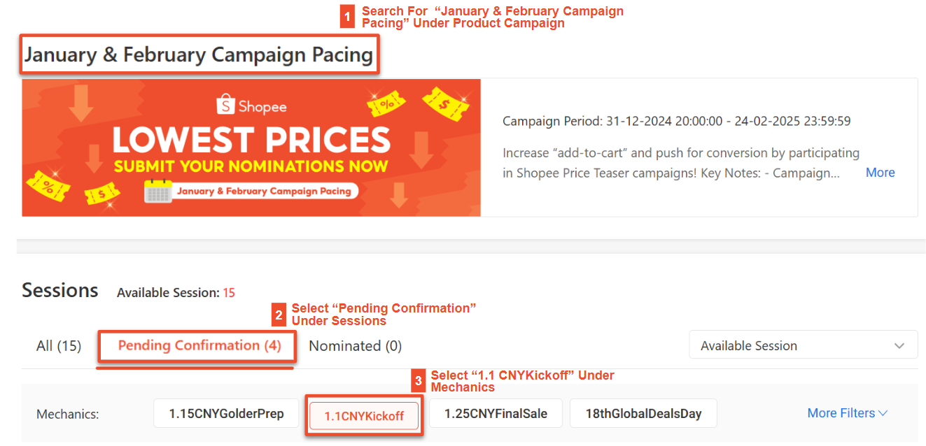 1.1 Price Teaser Campaign Recommended Nominations | Shopee SG Seller ...
