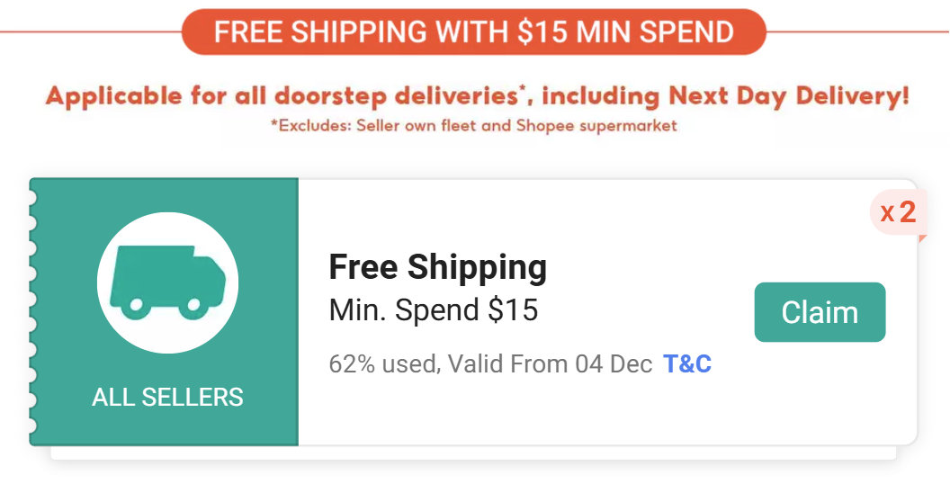 Platform wide Free Shipping Vouchers