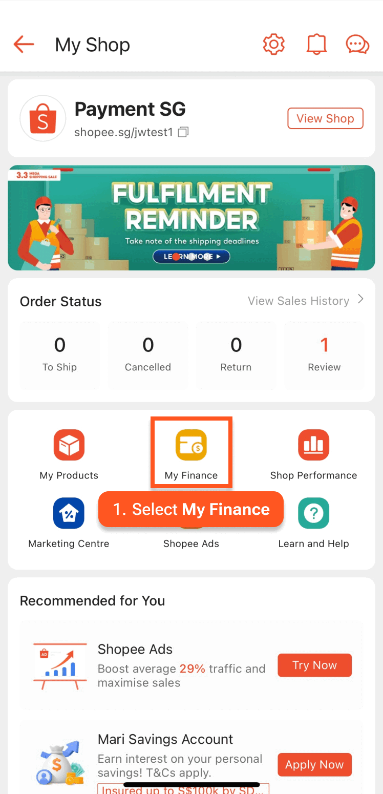 Managing your bank account for withdrawal | Shopee SG Seller Education Hub
